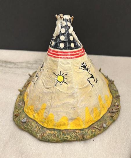 Vintage Toy Teepee (tipi) or Piece of Unique Native American Decor. - Etsy