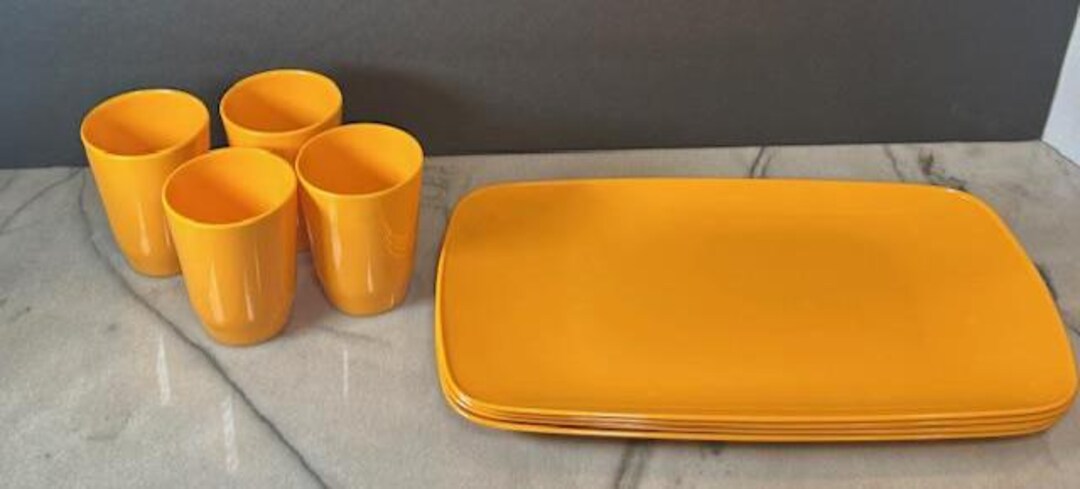 Set of Four MCM Vintage Rosti Denmark Mepal Dinnerware Platters and ...