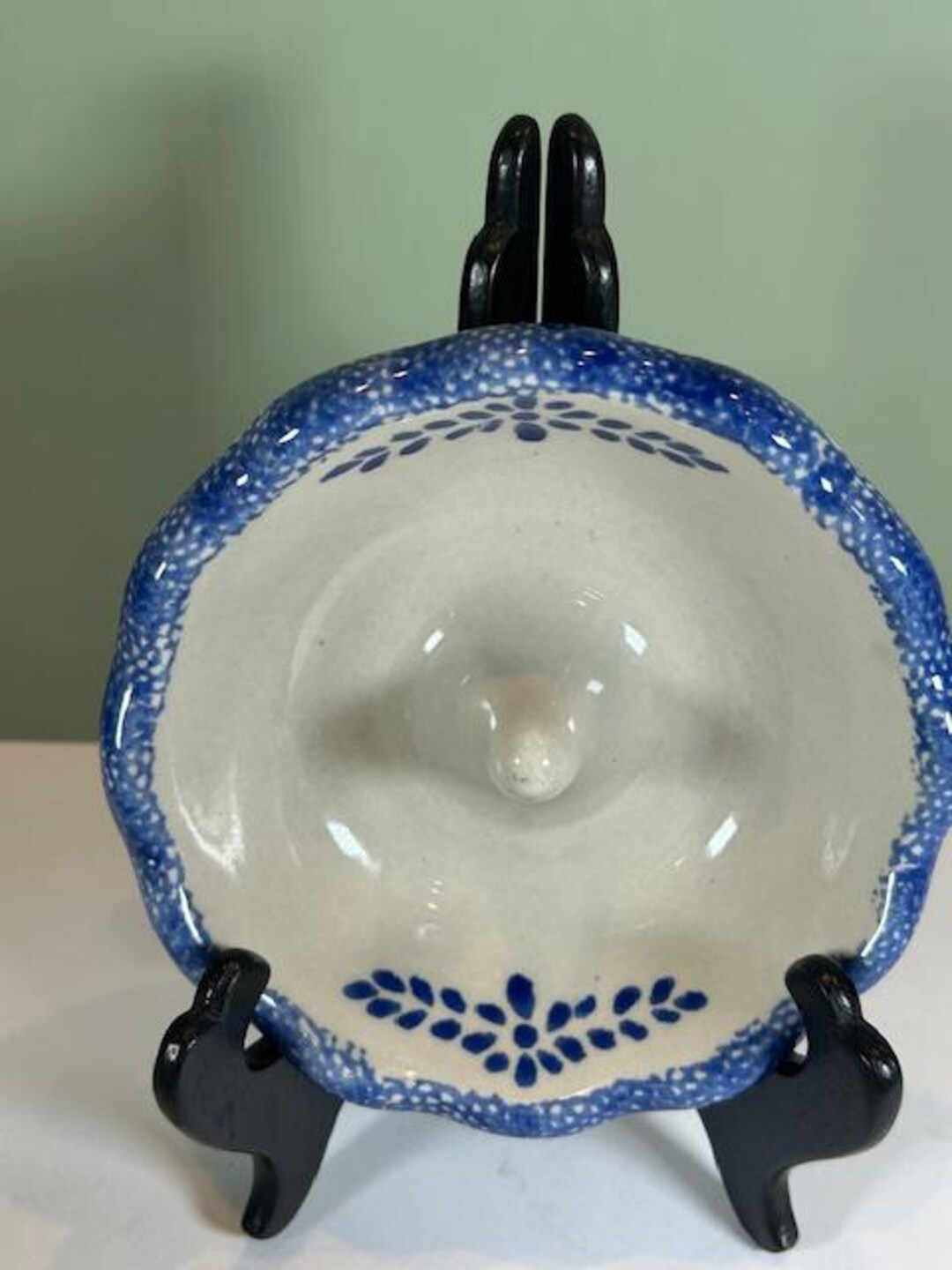 Vintage Ceramic Apple Baker Dish - Blue Floral Trinket Dish - Etsy Canada