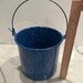Vintage Blue Speckled Enamelware Pot Pail With Metal Handle, French ...