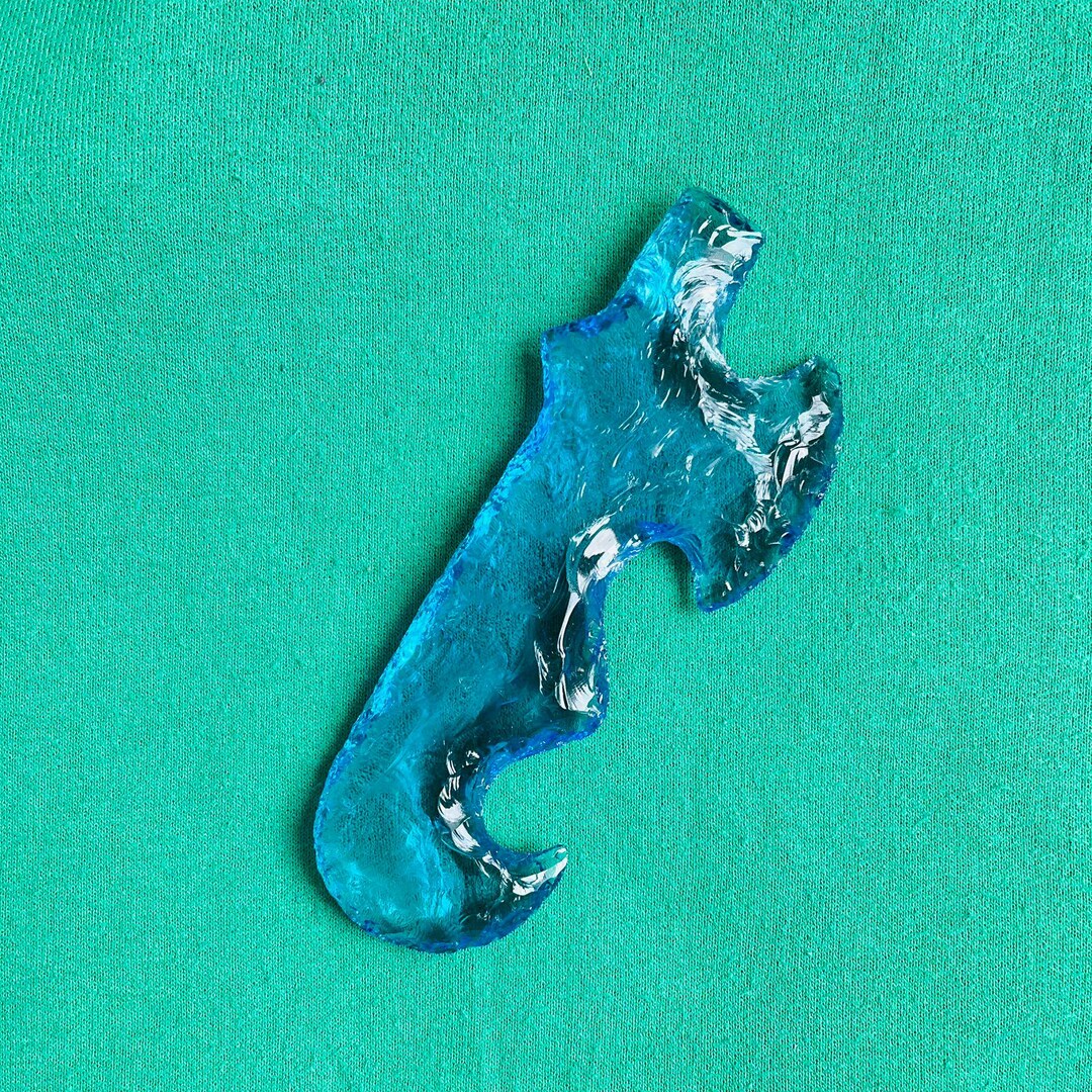 Handmade Blue Glass Axe – Flint Stone Axe With Crystal Blade, Unique ...