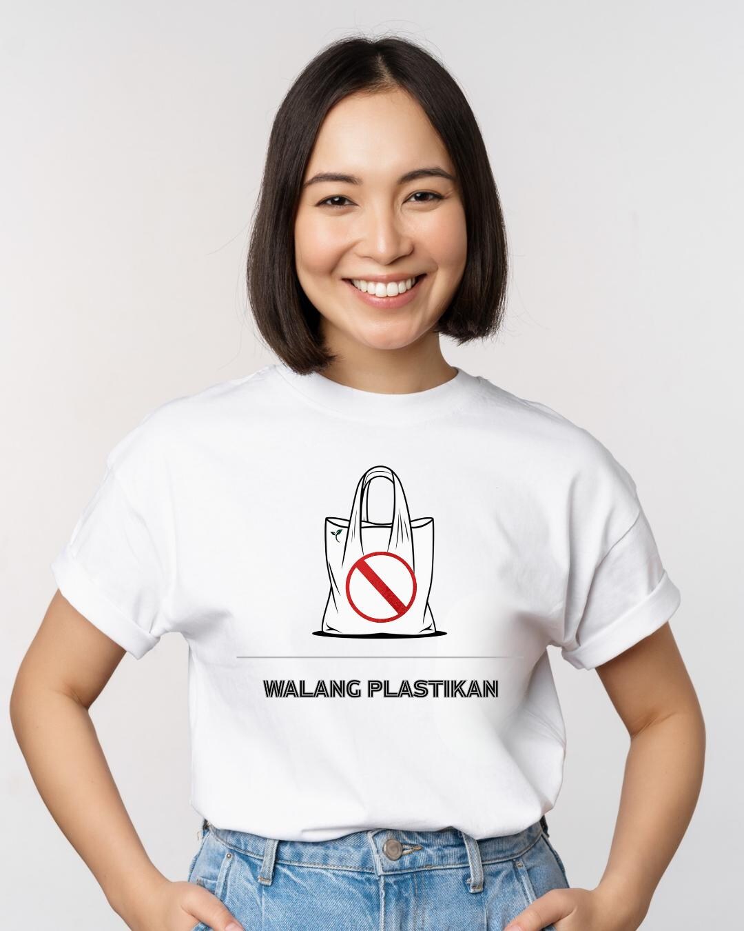 Walang Plastikan Tee, Filipino Humor Eco-friendly Shirt, No Plastic Bag ...