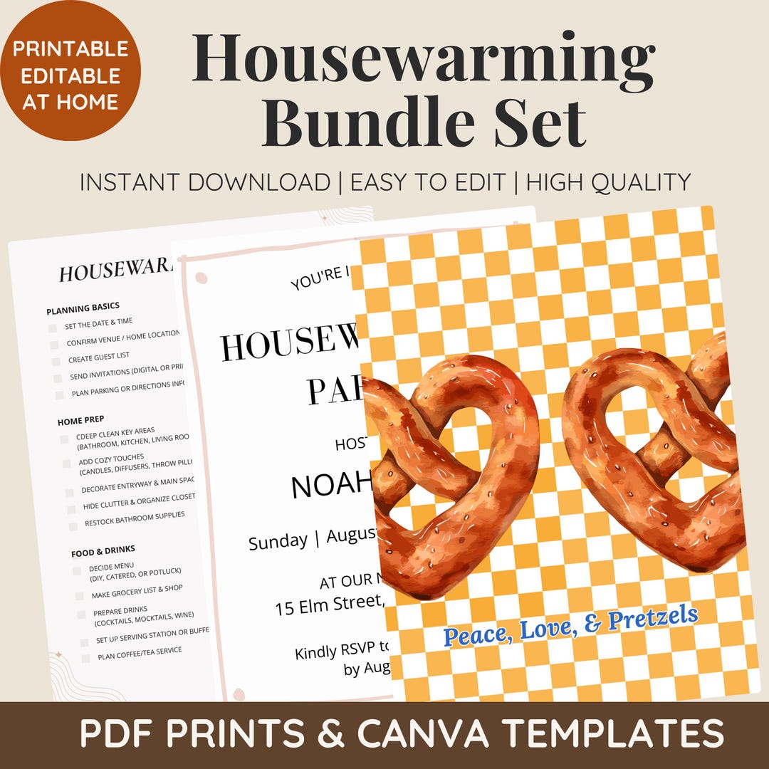 Editable Housewarming Checklist Printable New Apartment Bundle ...