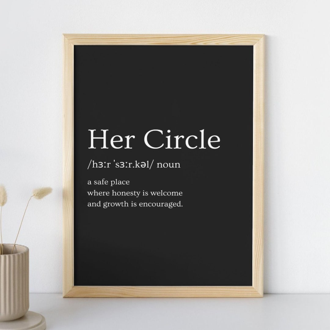 Her Circle Definition Print, Women's Empowerment Art (digital Download ...