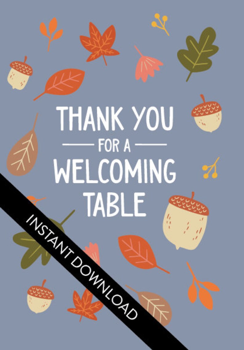 Thanksgiving Gratitude Card Printable Thank You for a - Etsy
