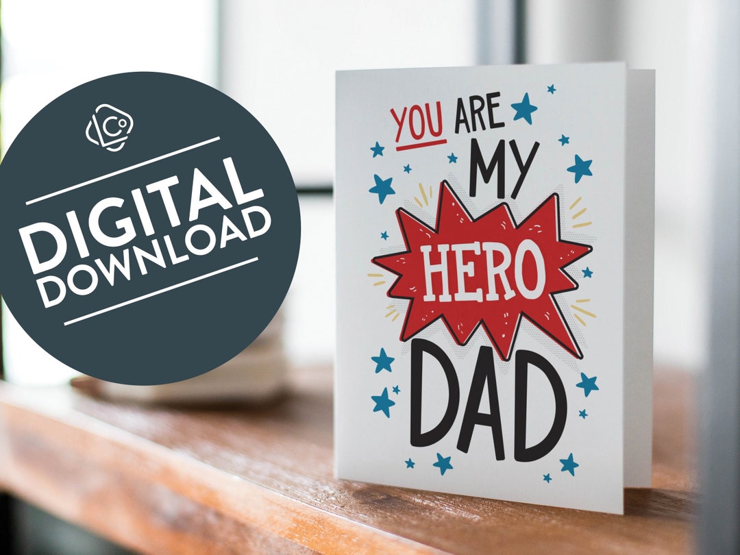 Dad Superhero Card | Daddy Superhero Printable Coloring Page ...