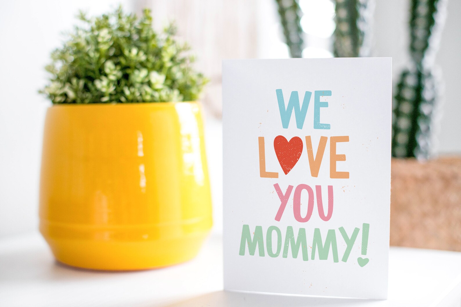 We Love You Mommy Mother's Day Card From Kids Printable - Etsy