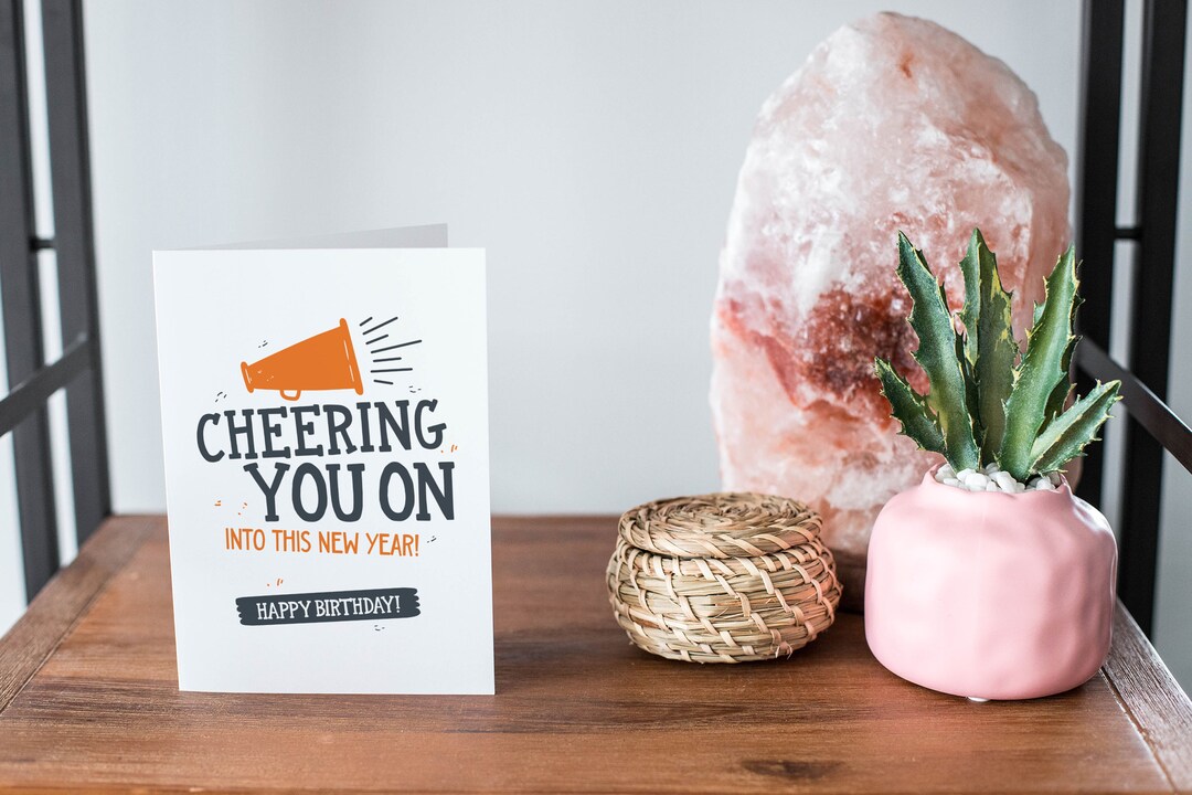 Cheering You on Happy Birthday Card | Cheerful Birthday Card | Birthday ...