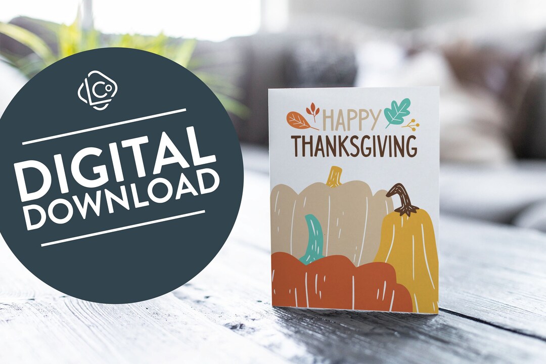 Thanksgiving Card Printable | Greeting Card for Thanksgiving ...