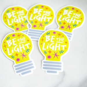 Be the Light Sticker Pack Lightbulb Sticker for Water Bottle ...
