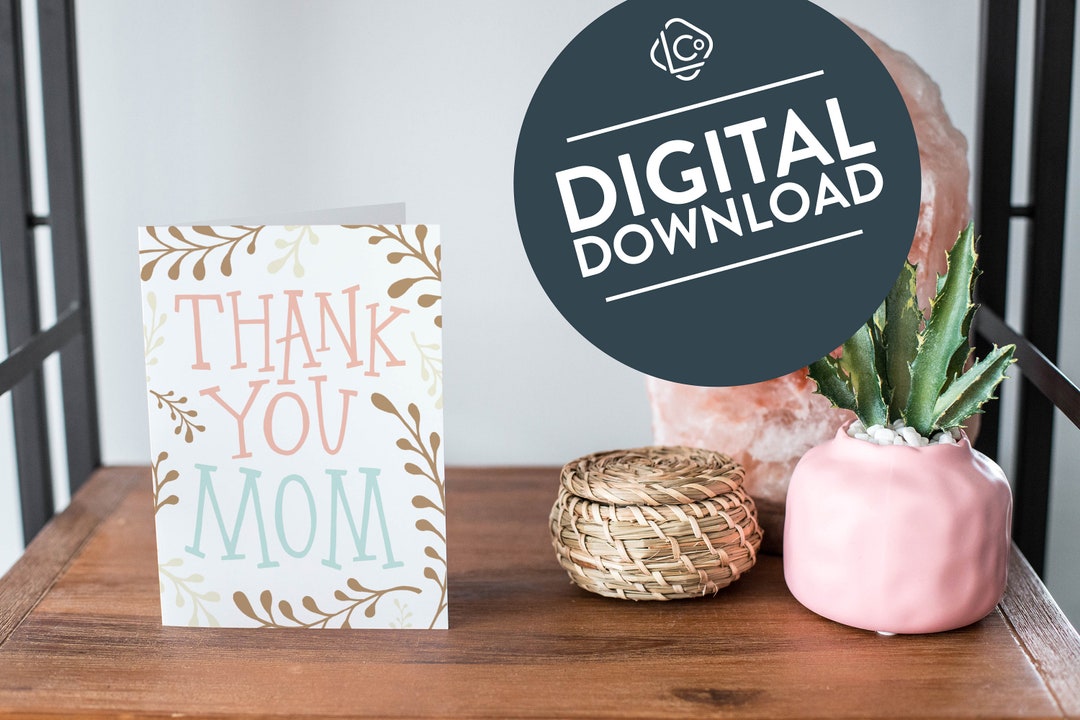 Thank You Mom Birthday Card | Mothers Day Card | Card for Mom's ...