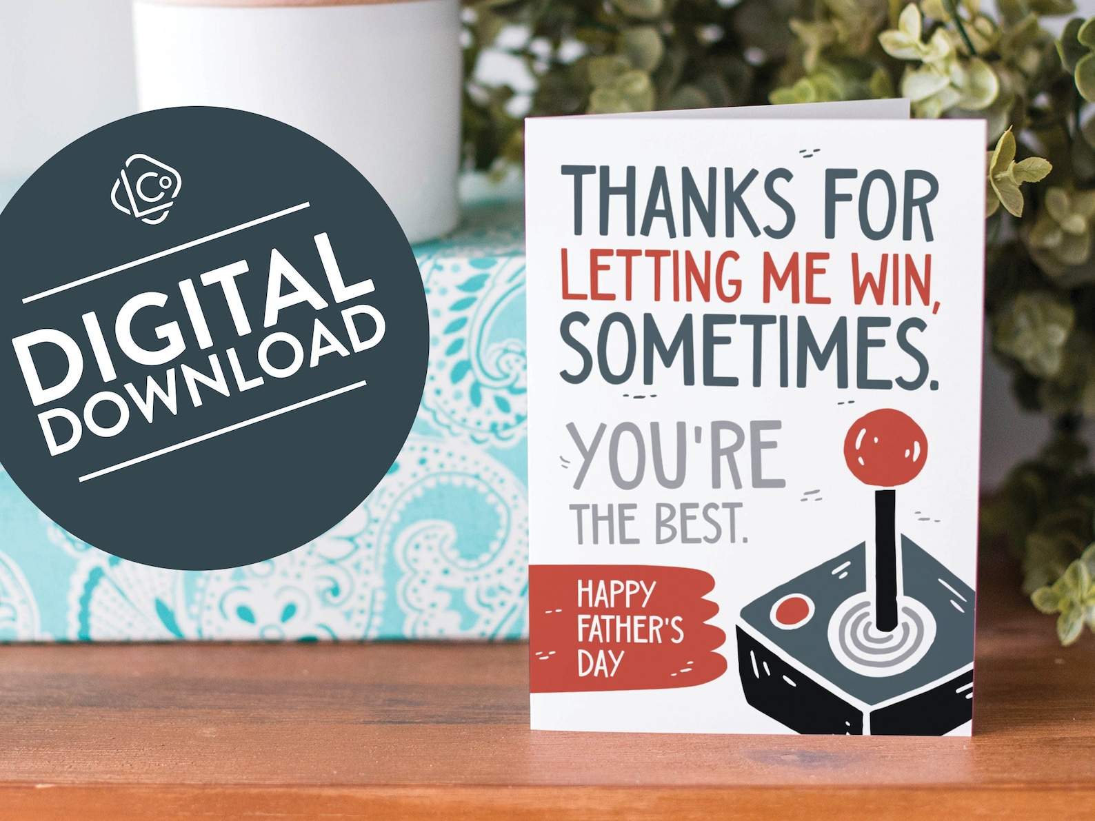 Funny Fathers Day Card From Kids | Thanks for Letting Me Win Sometimes ...