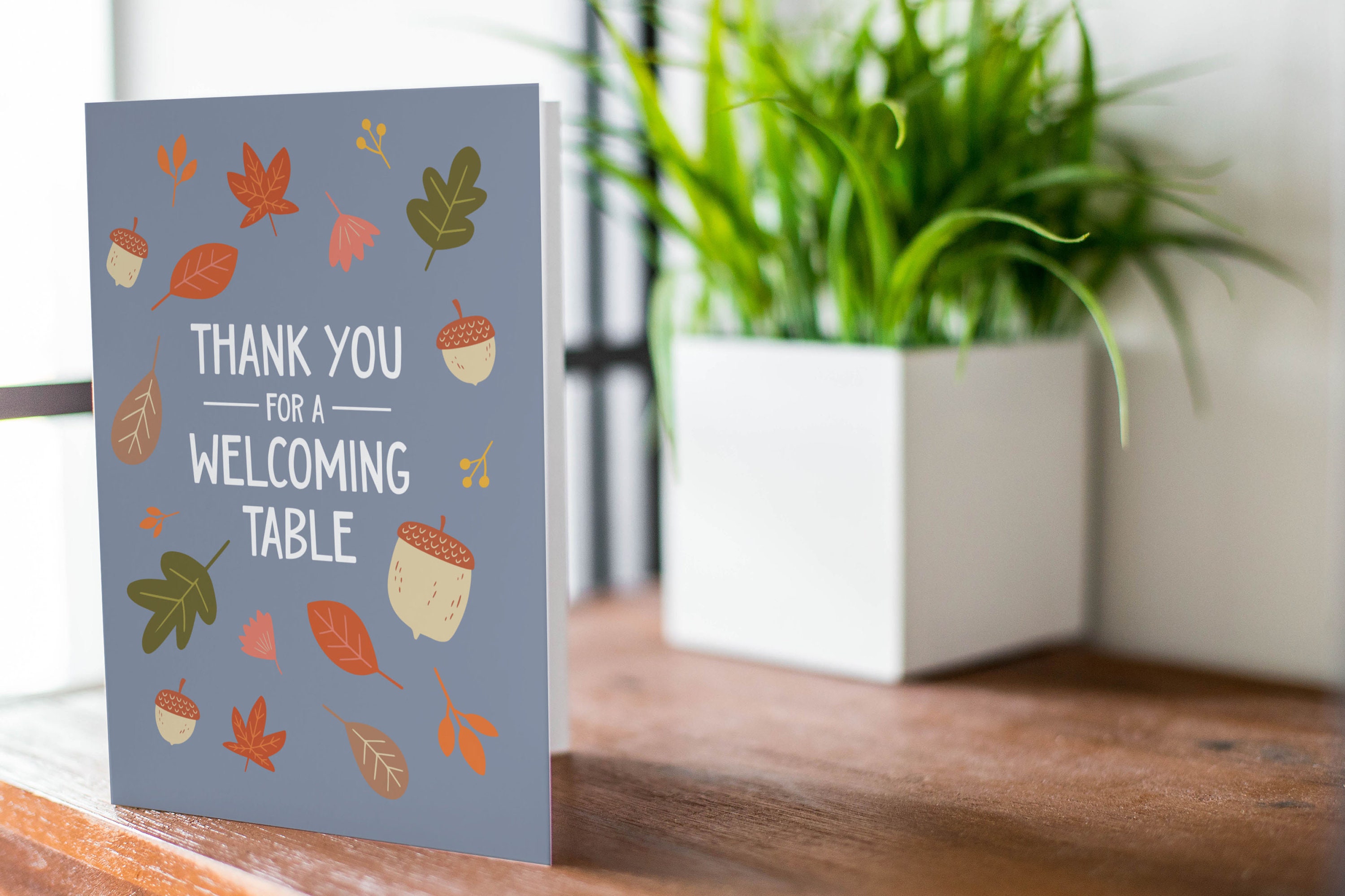Thanksgiving Gratitude Card Printable | Thank You for a Welcoming Table ...