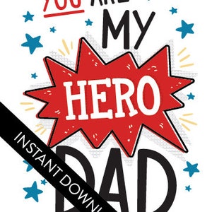 Dad Superhero Card | Daddy Superhero Printable Coloring Page ...