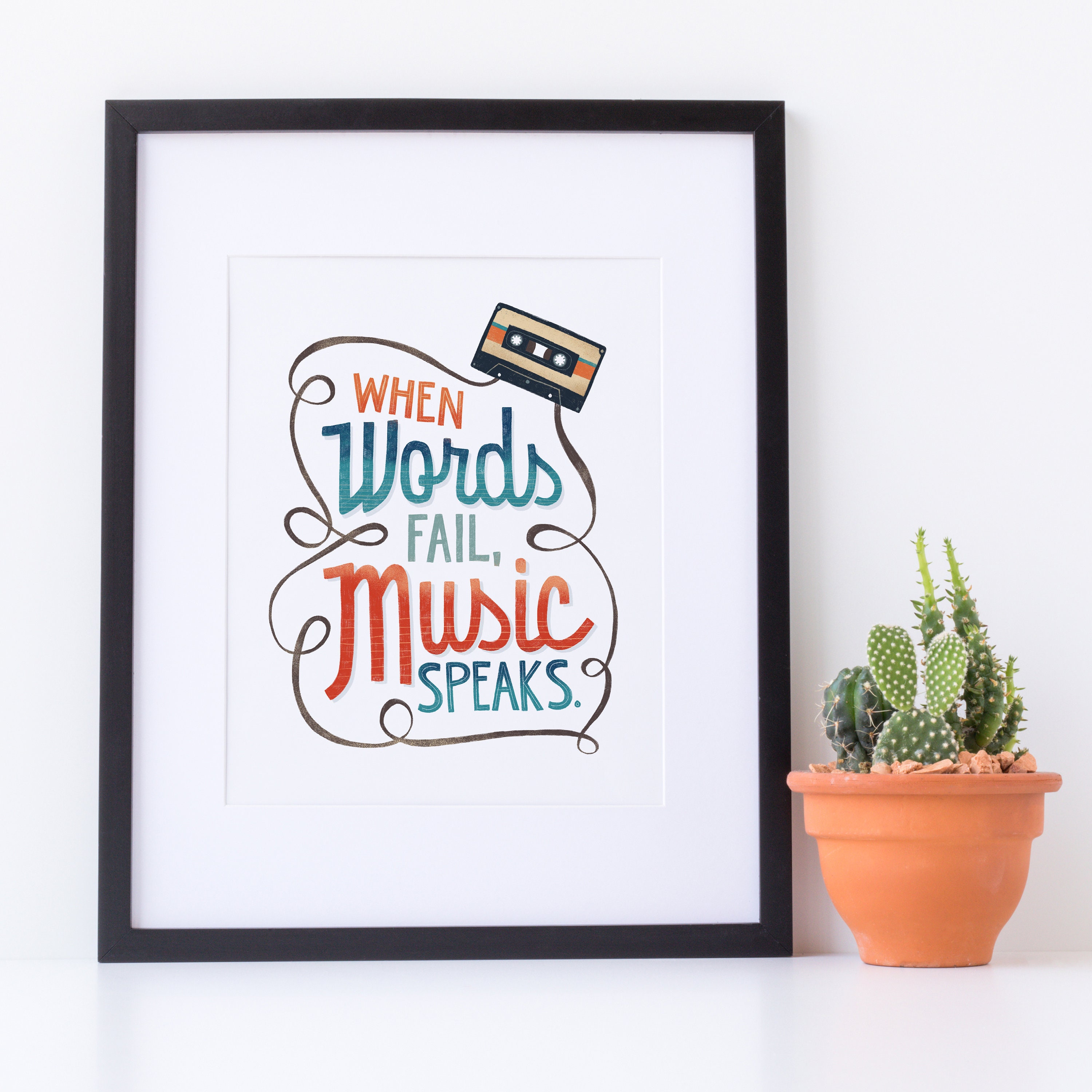 When words Fail Music Speaks Instant Download Printable Wall | Etsy