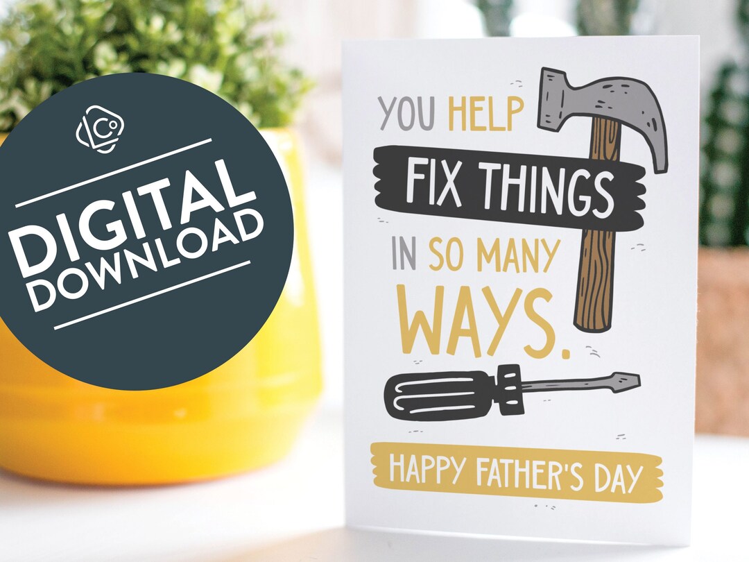 Mr Fix It Dad Gift | Mr Fix It Fathers Day Card | You Help Fix Things ...