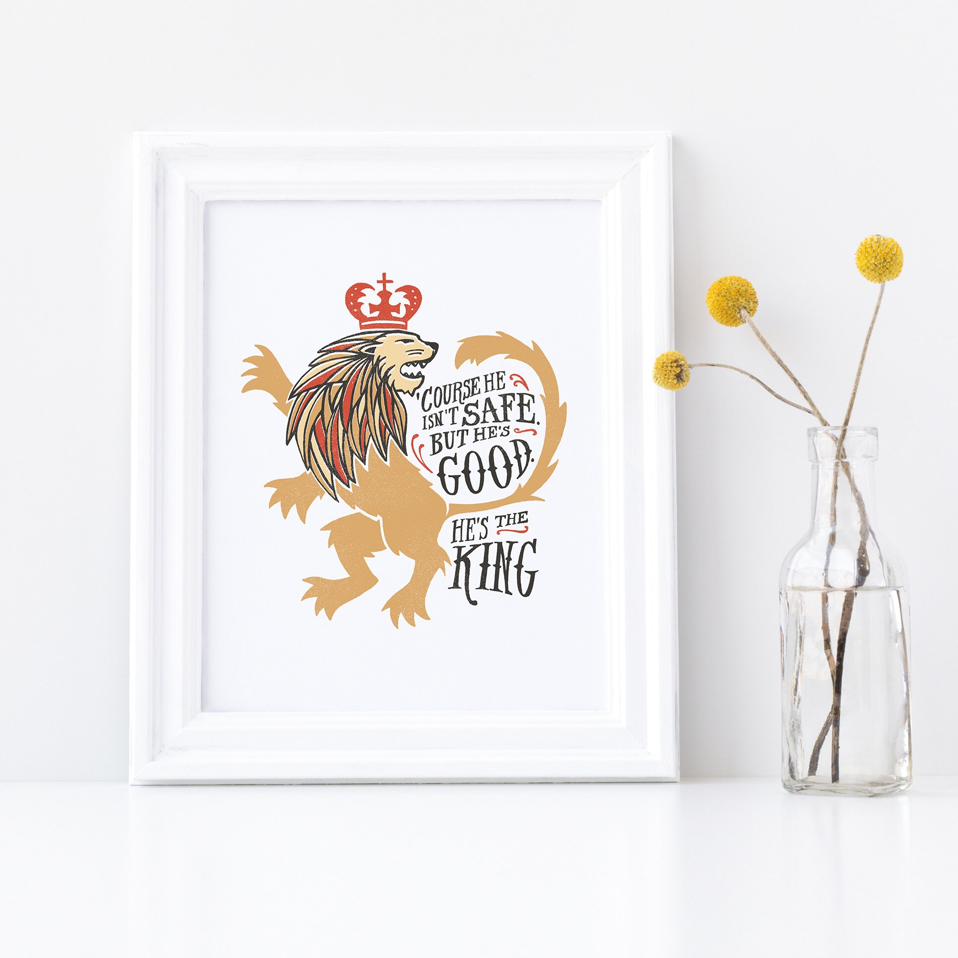 Chronicles of Narnia Aslan Narnia Quote Narnia Art Lion - Etsy