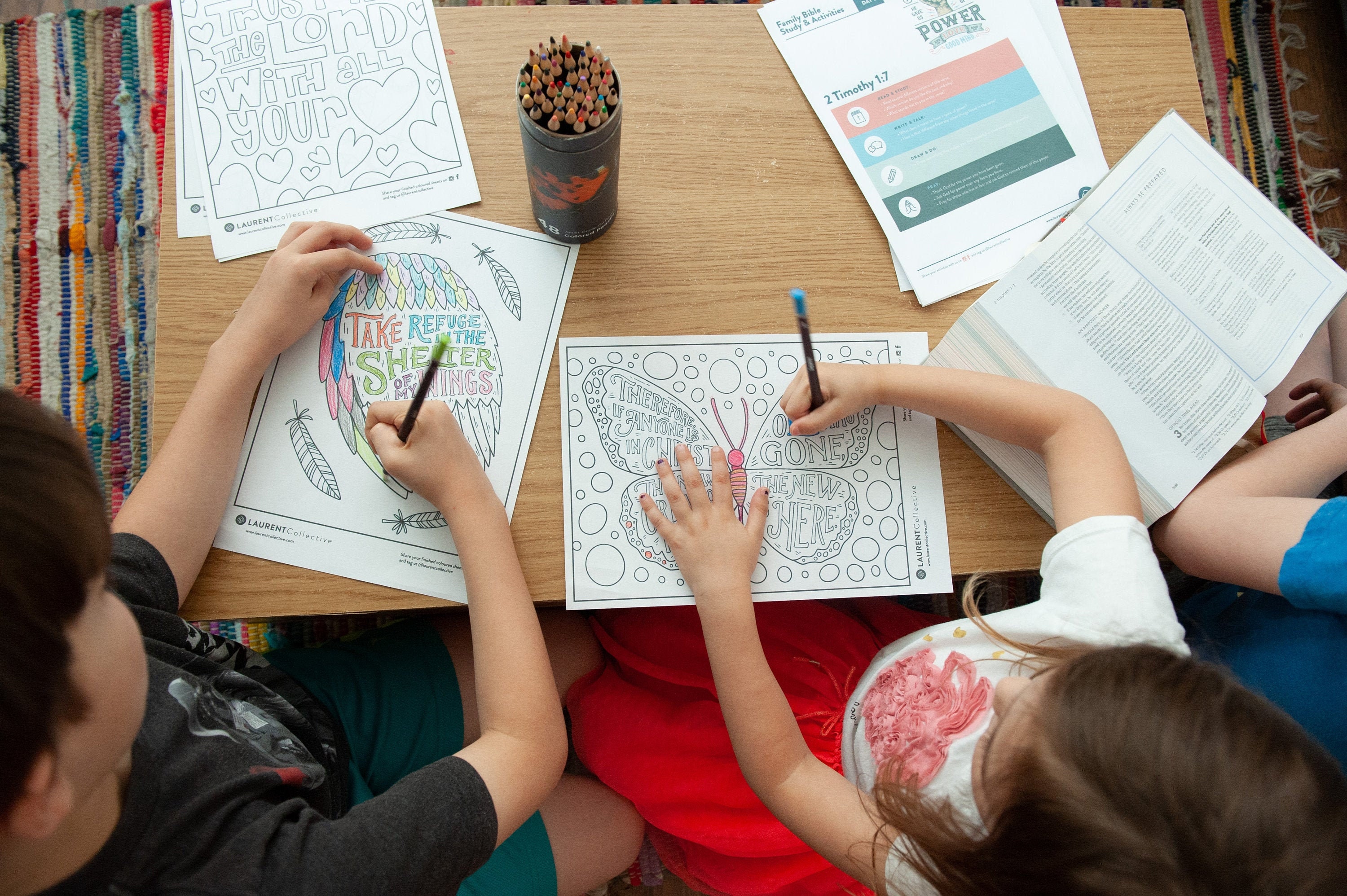 Printable Bible Verse Coloring Sheets Family Bible Study & - Etsy UK