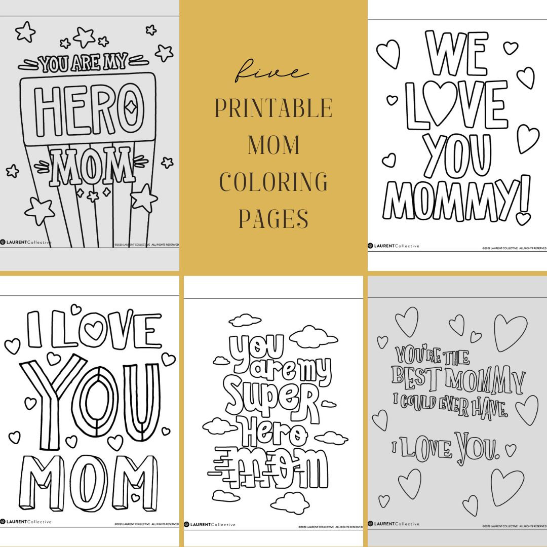 Mother's Day Coloring Activity Pages Happy Mothers Day - Etsy