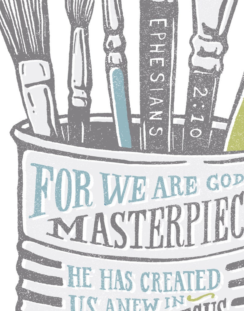 You Are a Masterpiece Ephesians 2:10 Bible Print We Are | Etsy