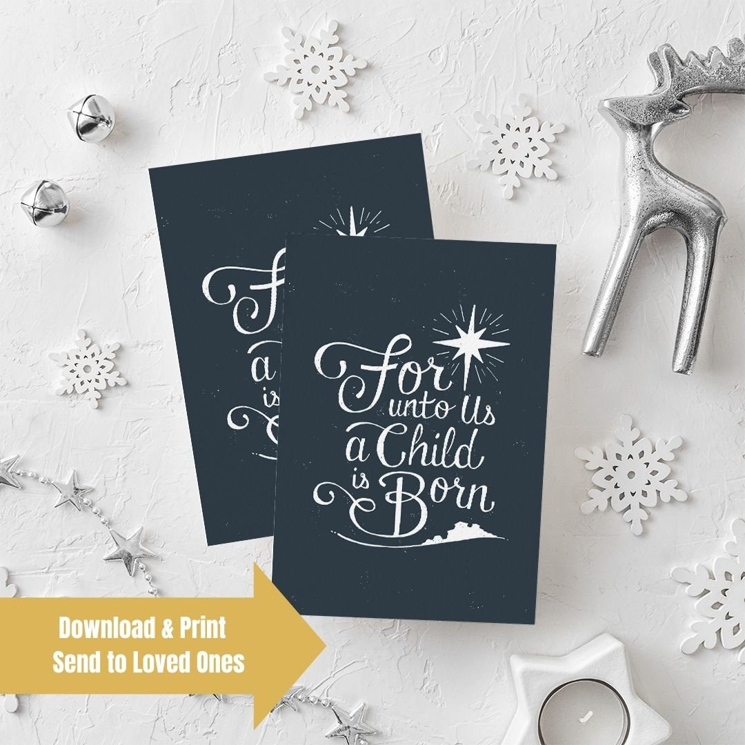 Isaiah 9:6 Christmas Card Download | Christian Printable Christmas Card ...