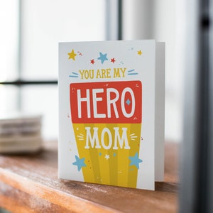 You Are My Hero Mom Printable Mom Card | Mothers Day Card From Kids ...