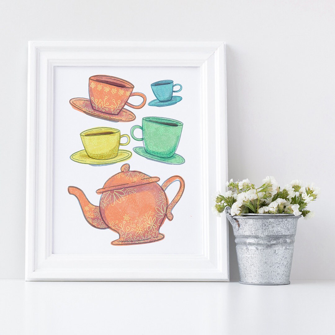 Tea Decor for Country Kitchen | Farmhouse Kitchen Wall Decor | Tea ...