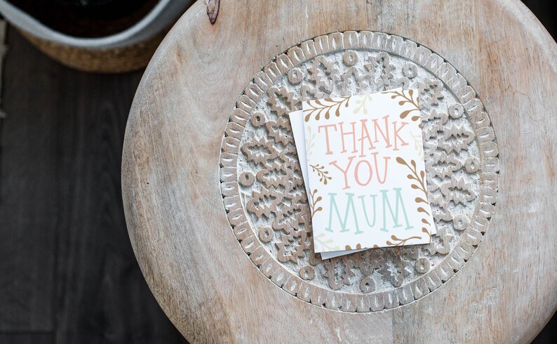 PRINTABLE Thank You Mum Card Printable Card for Mum UK Mum Gift ...
