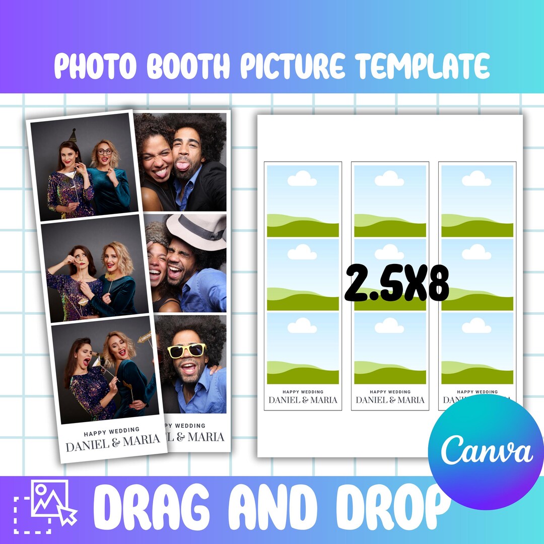 Photo Booth Picture Template Bundle Editable Canva, Photo Collage ...