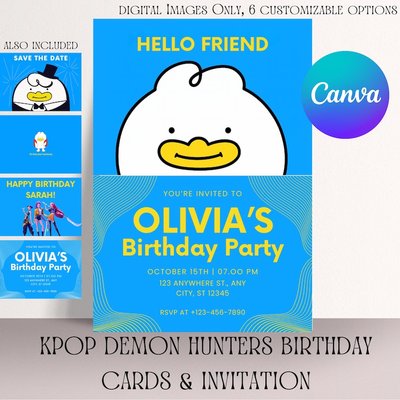 Huntrix Invitation Cards - Etsy