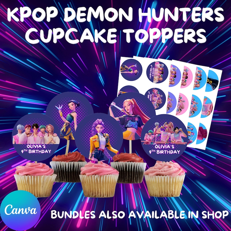 Edible Cake Topper Kpop Demon Hunters - Etsy