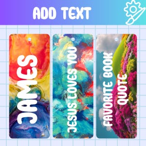 Bookmark Editable Canva Template, Printable Bookmarks Canva Frame, Drag ...