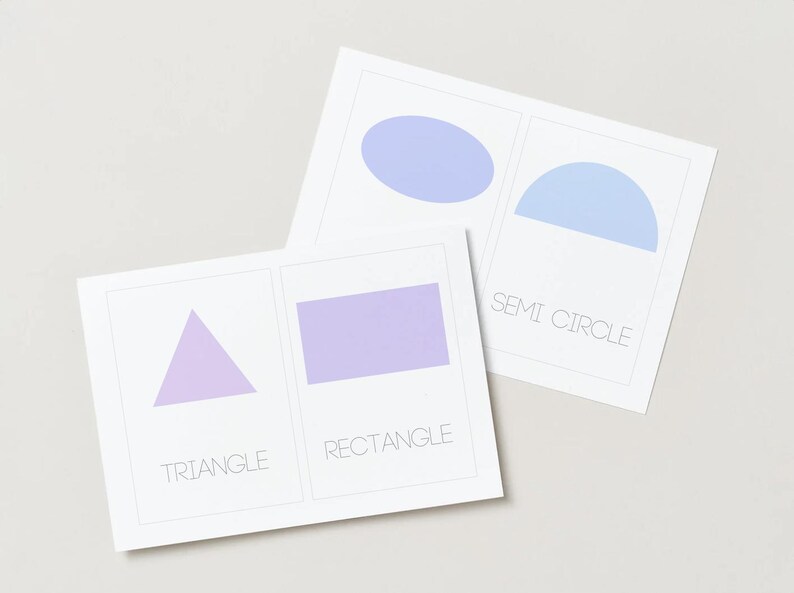 Pastel 2D Shapes Flashcards | Printable Shape Cards for Toddlers ...