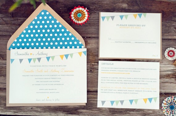 Items similar to DIY Wedding Invitations - Devon Style - Customizable ...