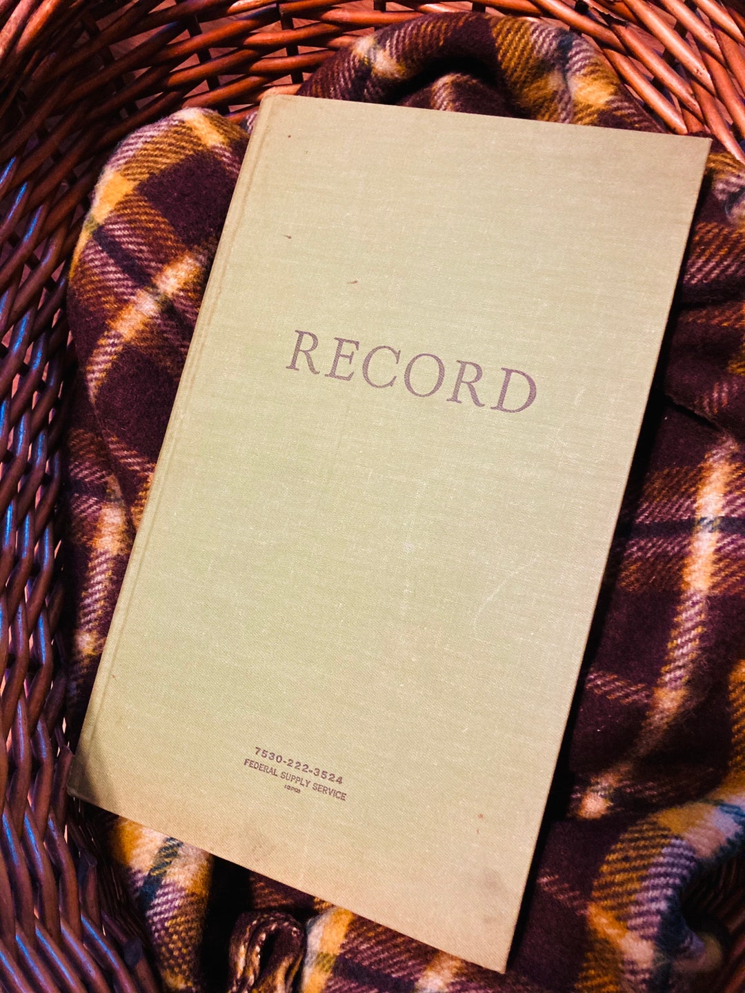 Antique Record Journal - Ledger - NOS - Blank Unused Pages - Alphabet ...