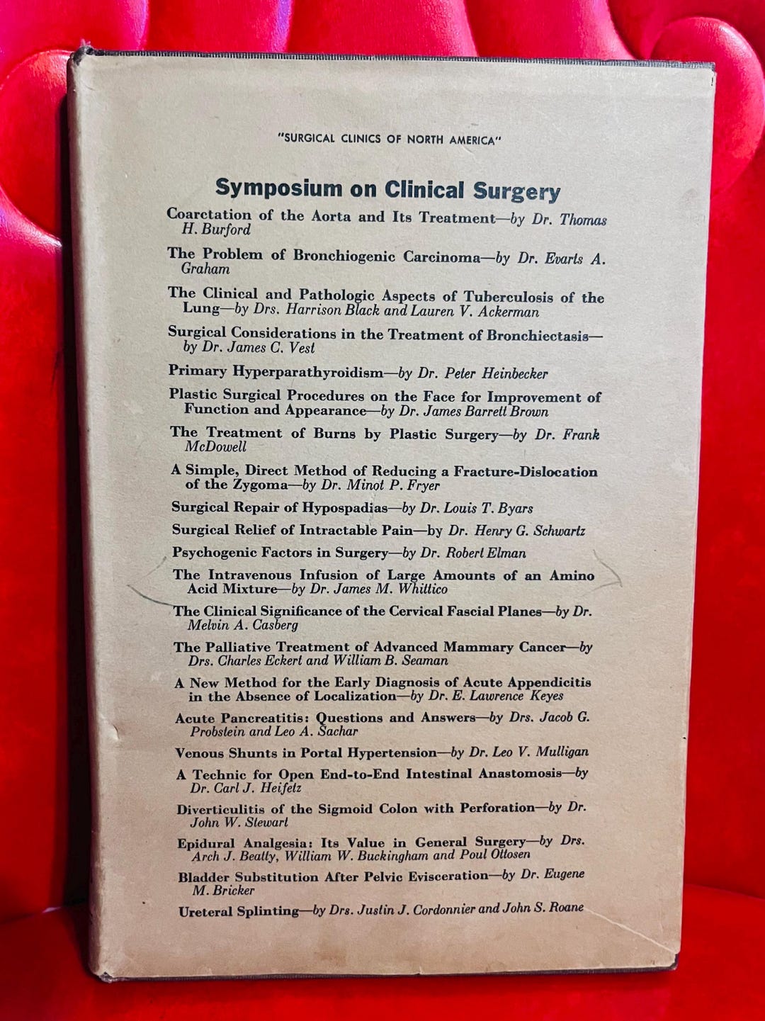 1950 Surgical Clinics of North America With Original Dust Jacket ...