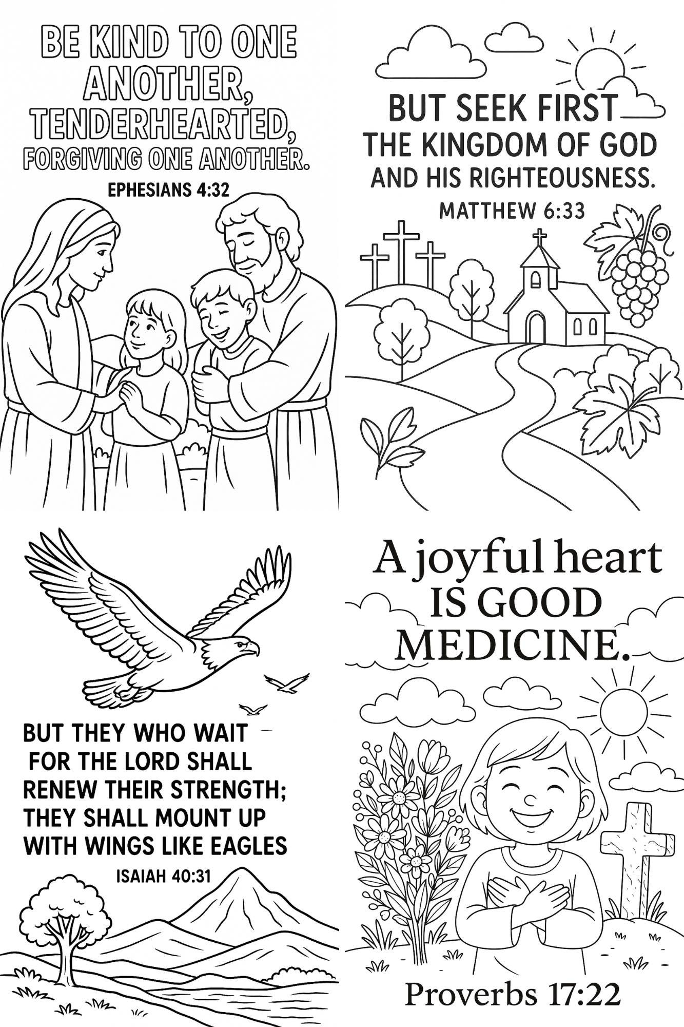 25 Bible Verse Coloring Pages - Etsy