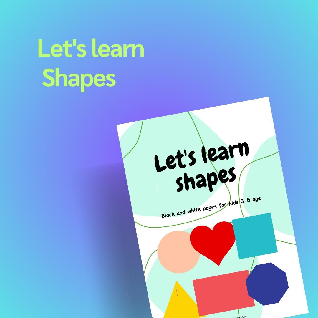 Shape Activity Book for Kids: Printable Learning Worksheets ( PDF ...