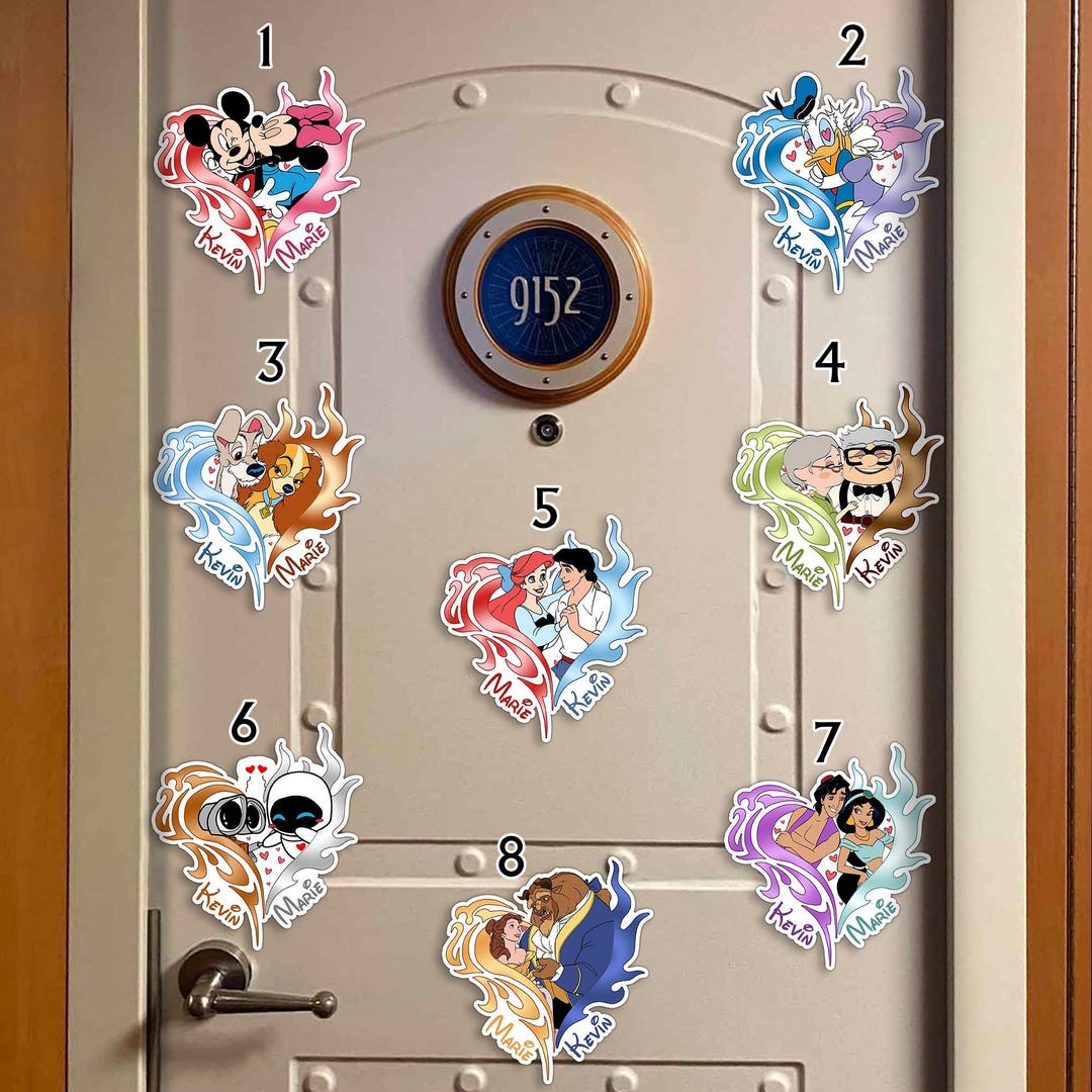 Personalized Disney Couple Fridge Magnet, Mickey Minnie Heart Custom ...