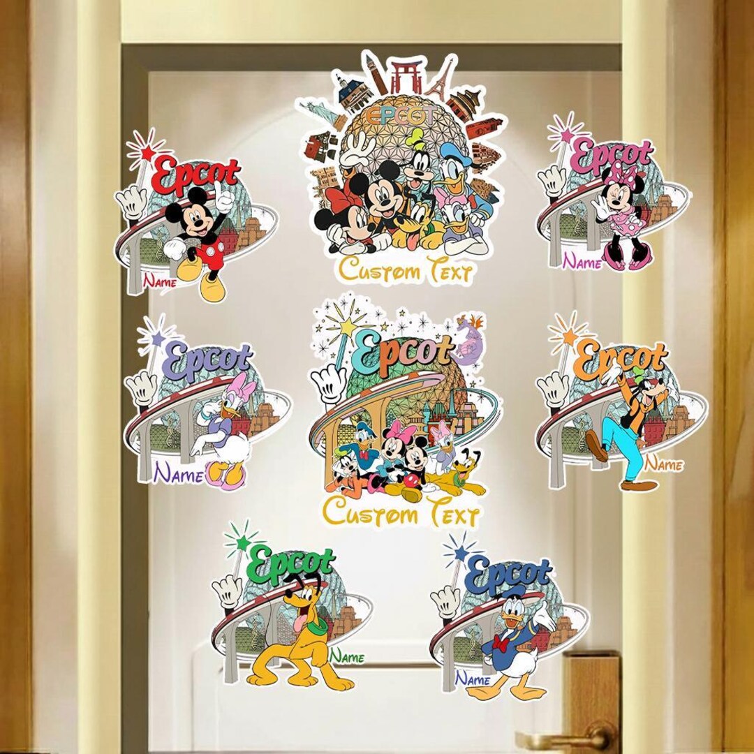 Personalized EPCOT Fridge Magnet, Mickey Minnie EPCOT Custom Shape ...