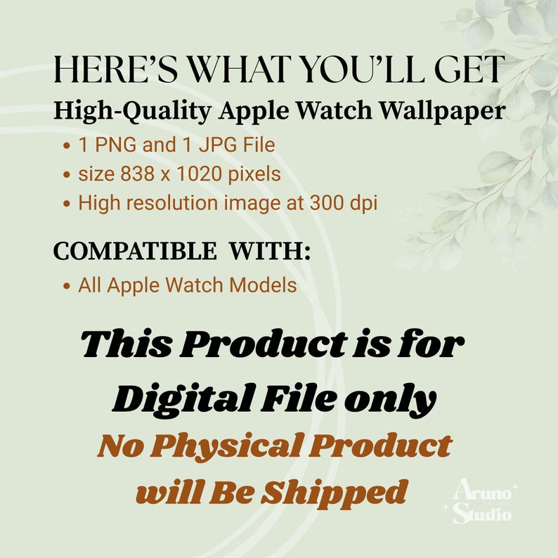 Floral Apple Watch Wallpaper: Spring Watch Face, Botanical Flower Art ...