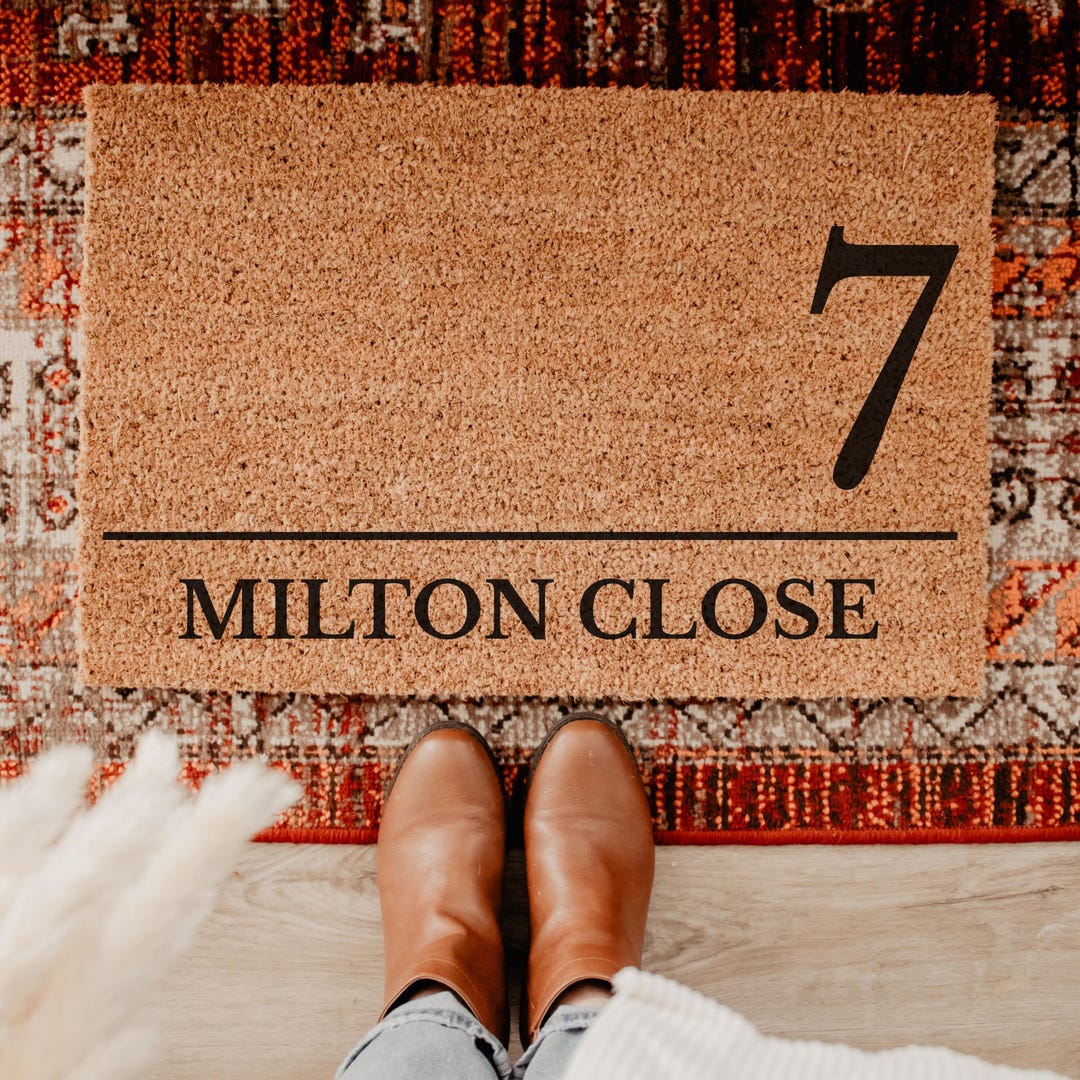 Brush Door Mat, Personalized Front Door Mat ,custom Printed First Home ...