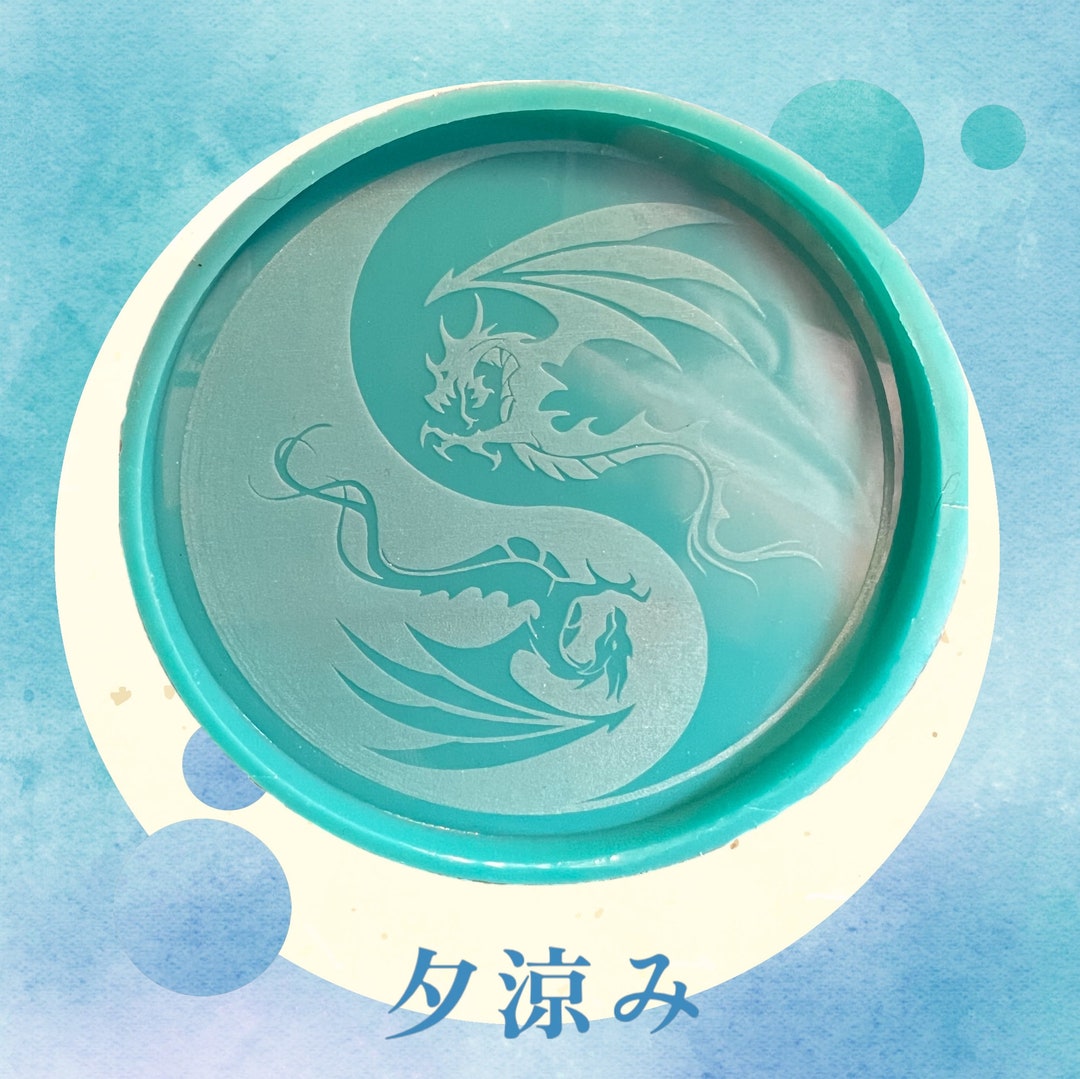 Dragon Yin Yang Coaster: Custom Silicone Mold for Epoxy Resin or UV - Etsy