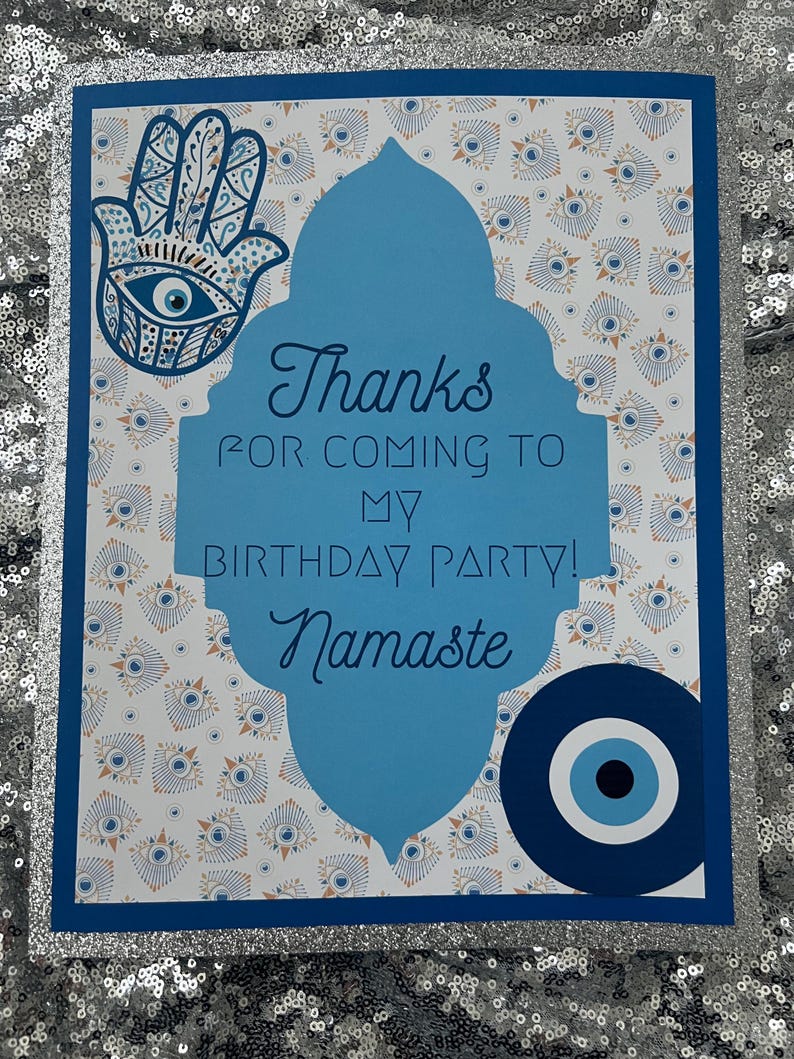 Evil Eye Theme Party Sign - Etsy