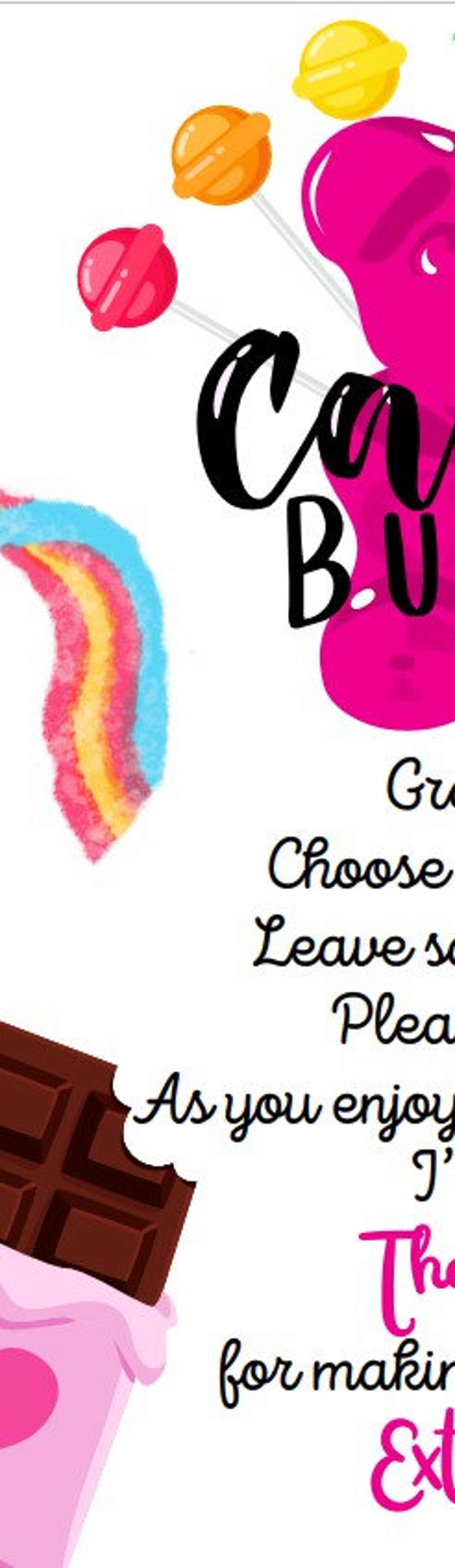 Candy Buffet Printable Thank You Sign | Sweet Party Favors & Decor - Etsy