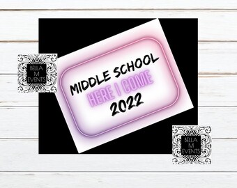 Middle School Here I Come - Etsy