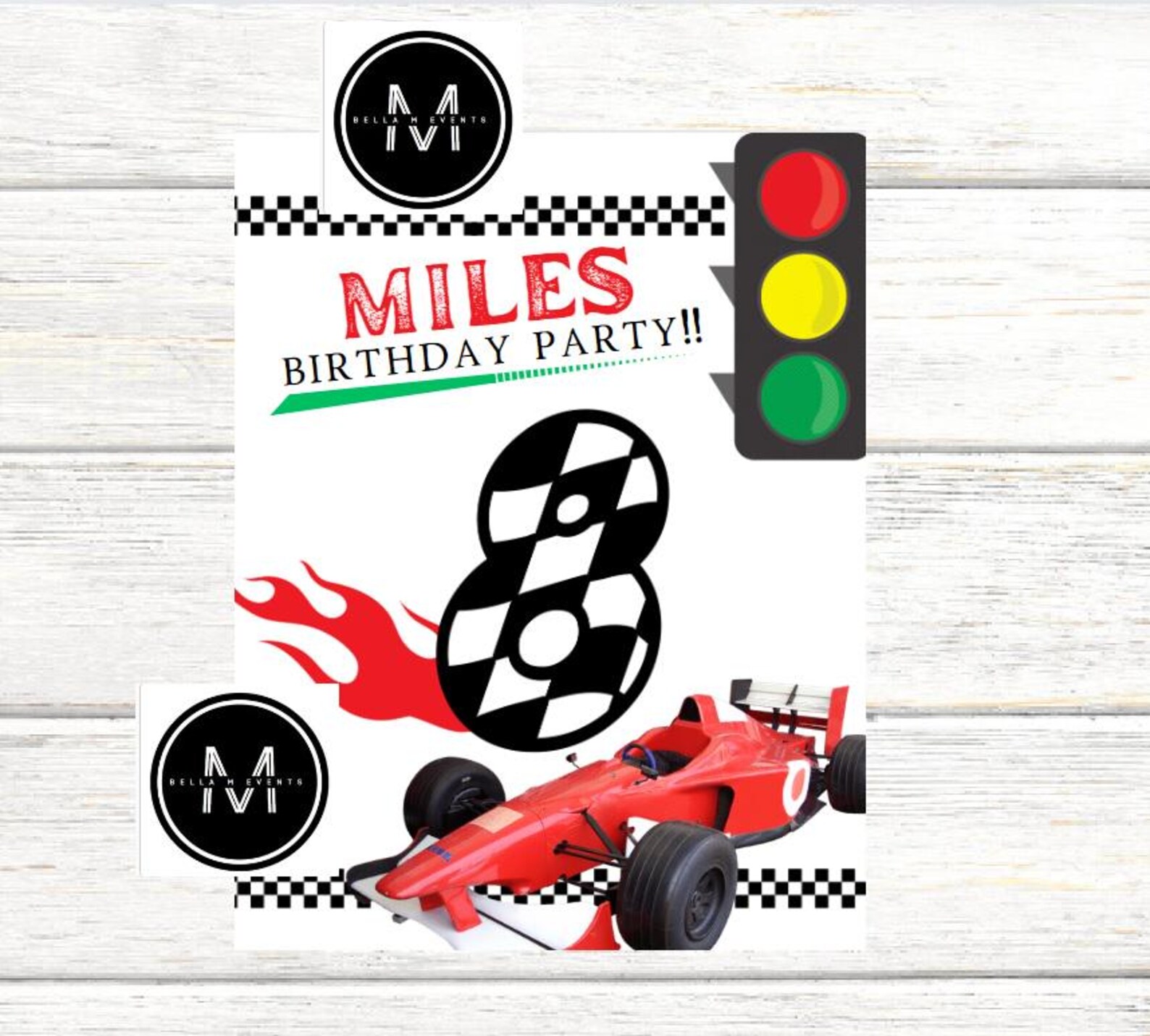 RACE CAR/NASCAR Birthday Party Printable - Etsy