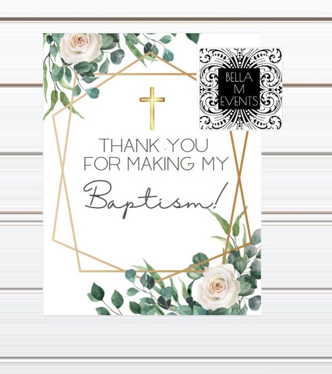 Baptism Thank You Sign - Printable - Etsy