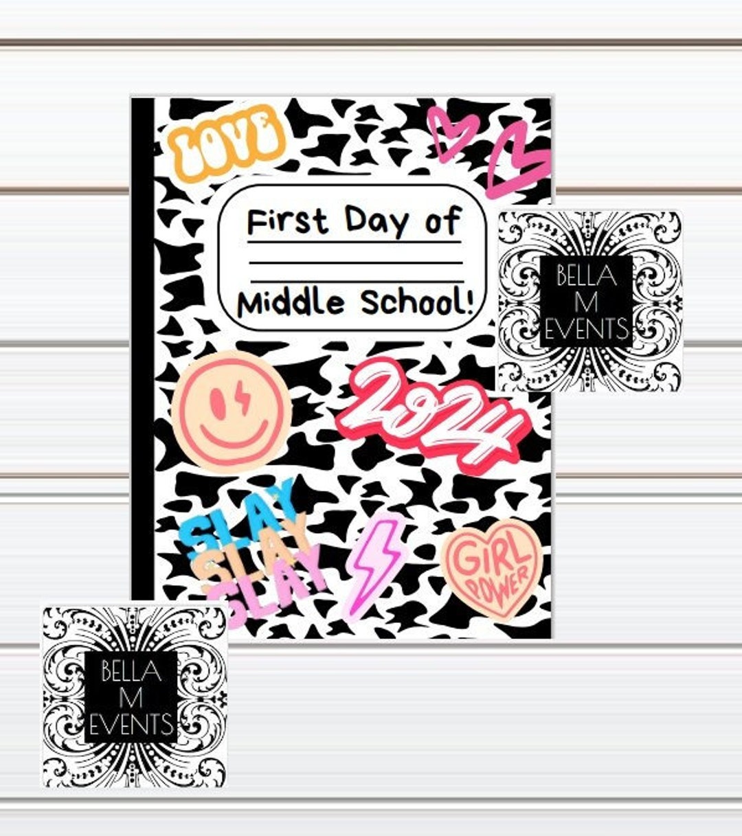 2024 Middle School Notebook Sign for Back to School - Etsy