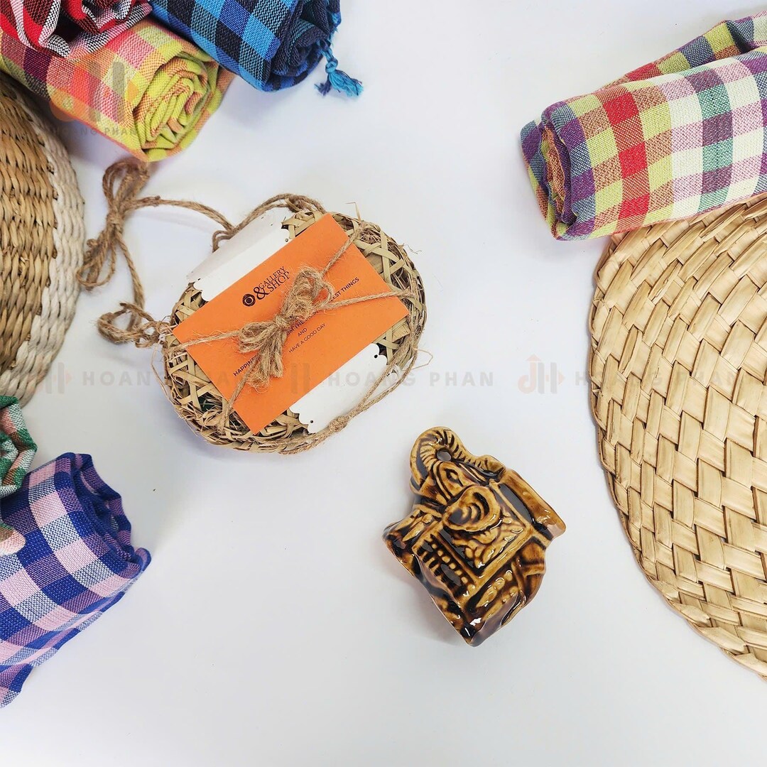 Vietnamese Elephant Ceramic Toothpick Holder – Handmade Lai Thieu ...